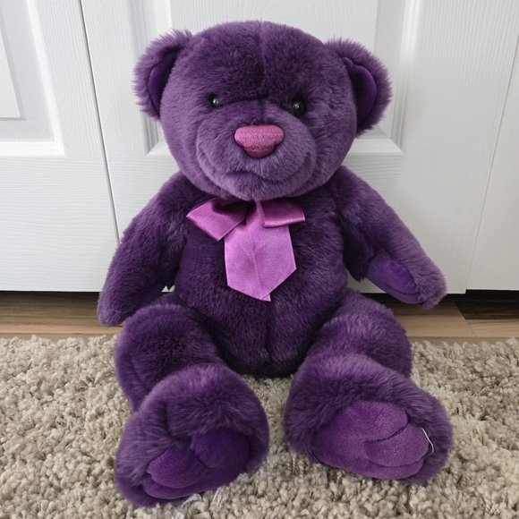 Toys | Vintage Purple Plush Teddy Bear From Toys R Us | Poshmark